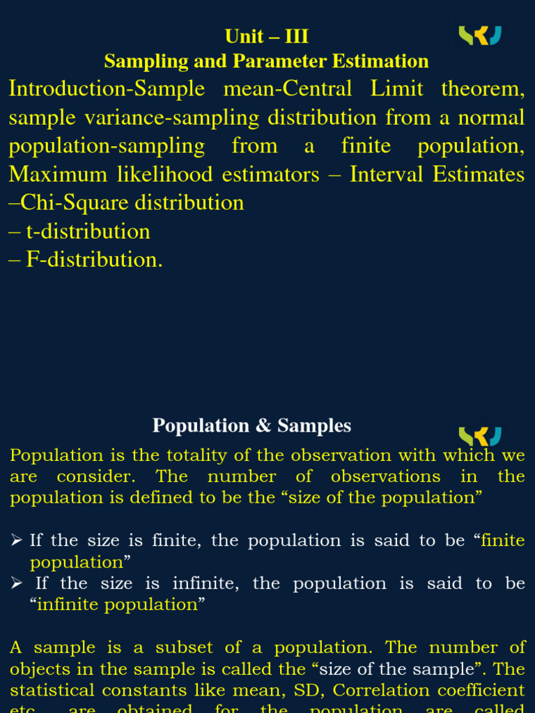 Unit Iii Pands Notes Pdf Estimator Bias Of An Estimator