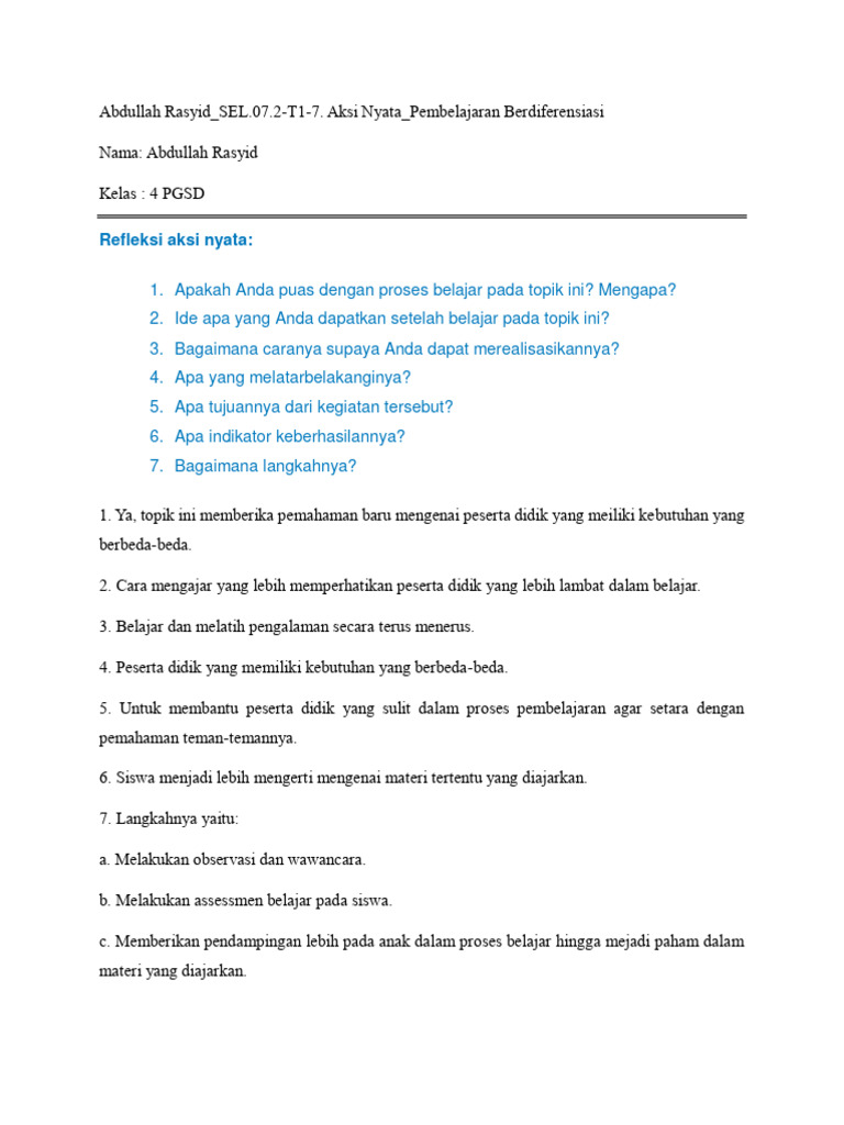 Abdullah Rasyid - SEL.07.2-T1-7. Aksi Nyata - Pembelajaran ...