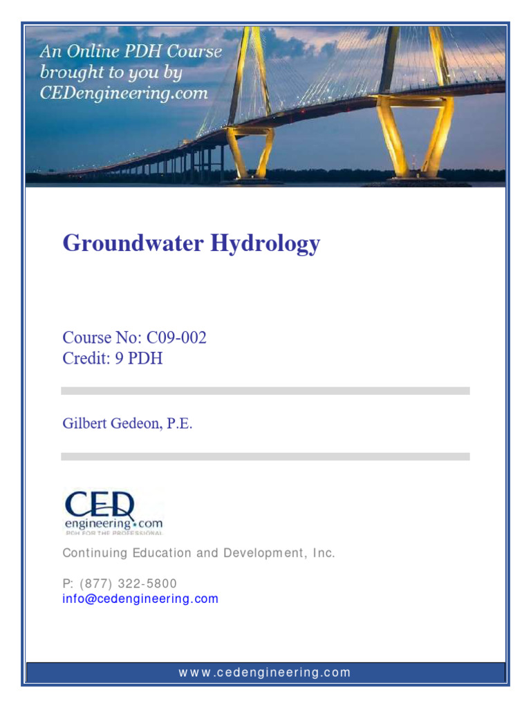Groundwater Hydrology Course Overview | PDF | Aquifer | Porosity