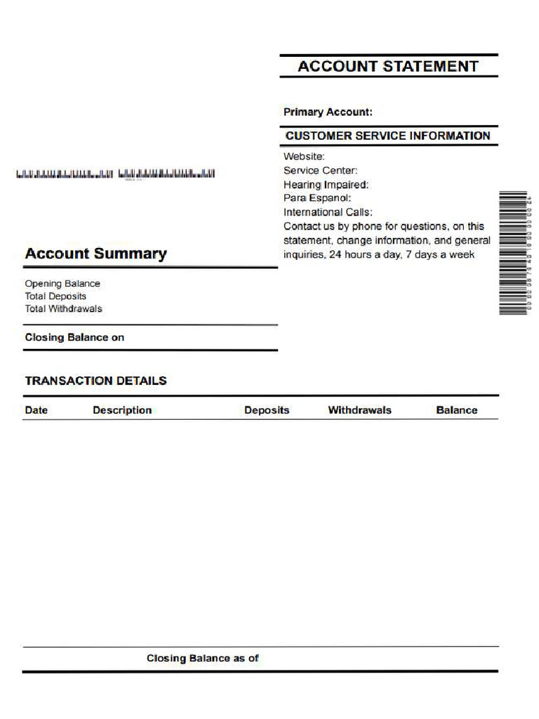Bank Statement Account | PDF