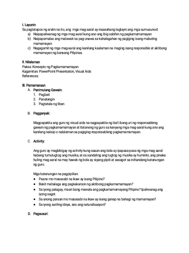 Lesson Plan Soc Sci G4 | PDF