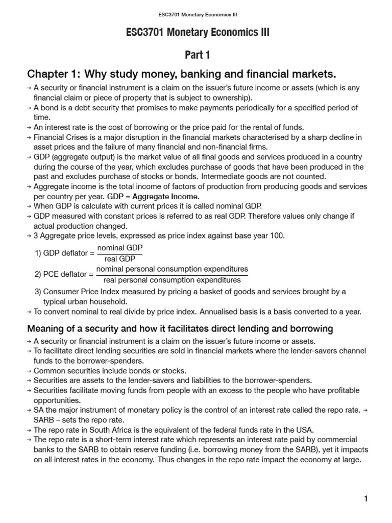 Ecs Exam Notes | PDF | Yield Curve | Bonds (Finance)