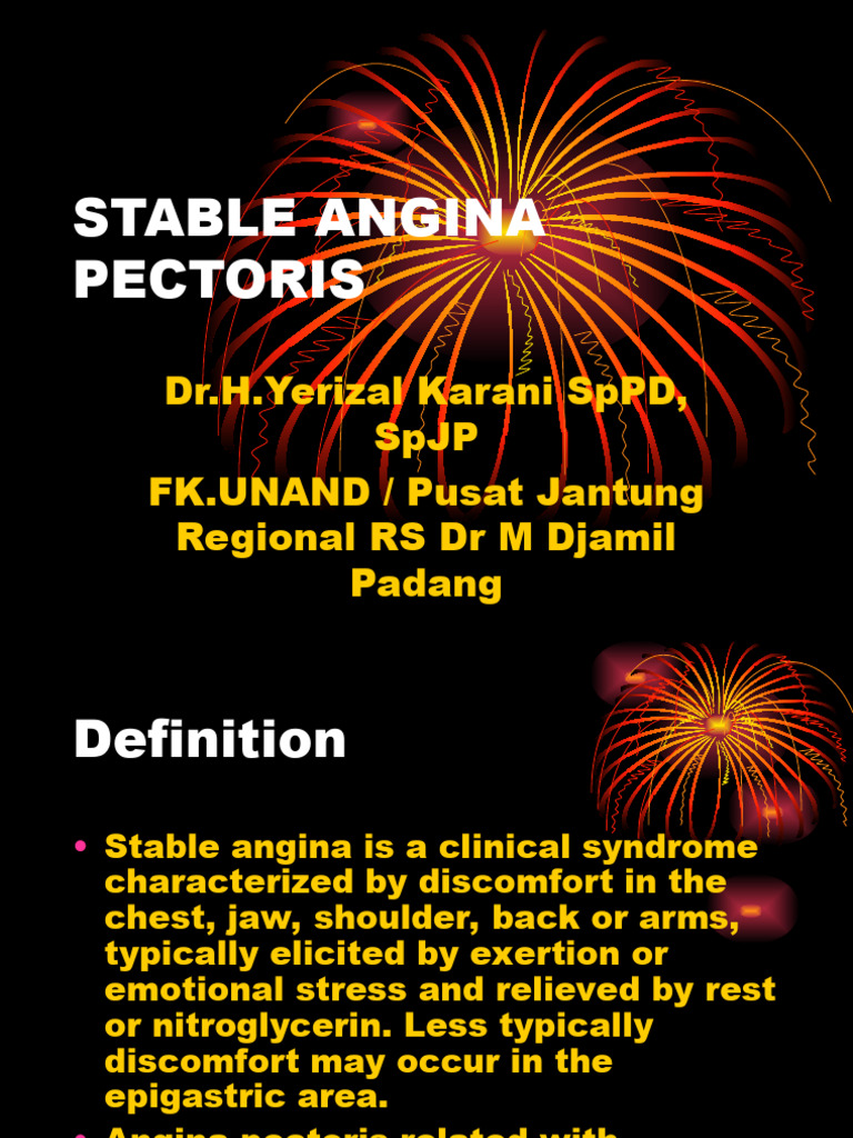 Stable Angina Pectoris | PDF | Myocardial Infarction | Coronary Artery Disease