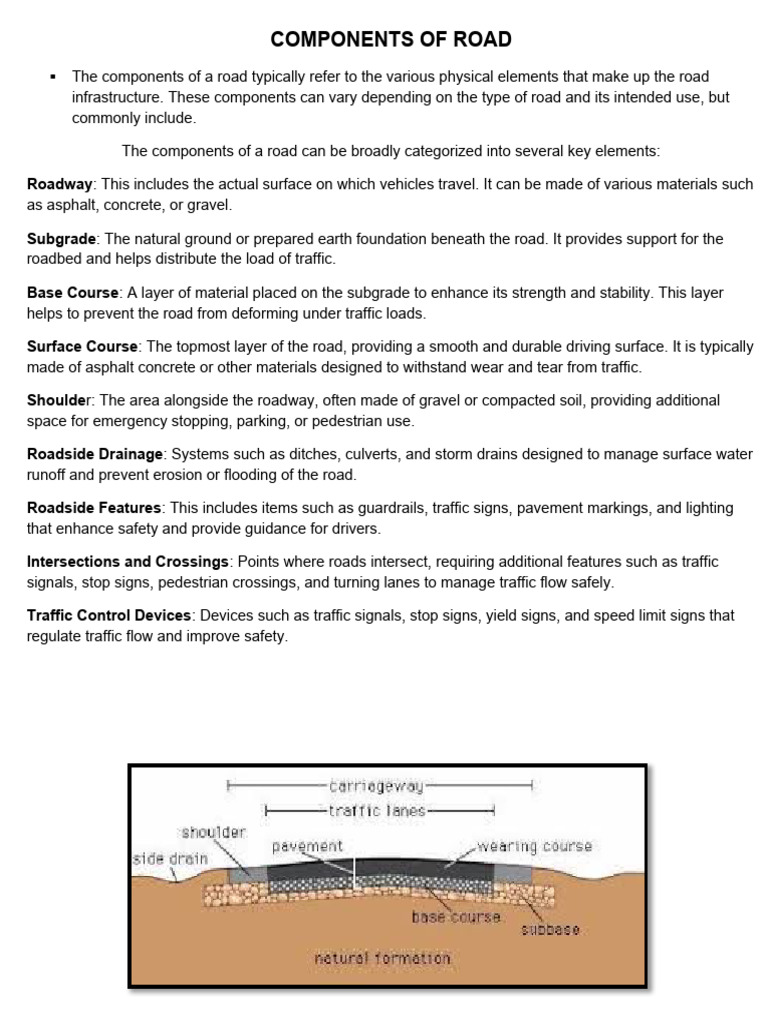 Components of Road | PDF | Business | Science & Mathematics