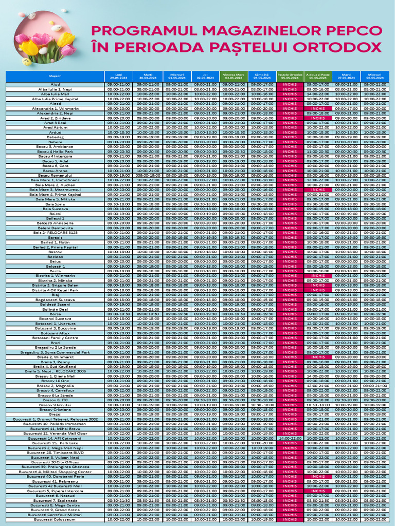 Program-PASTE-ORTODOX-2024 | PDF | Retail Companies