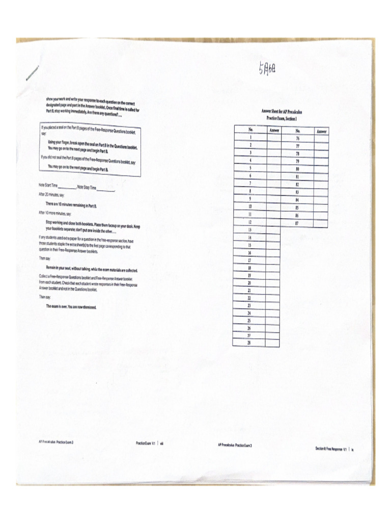 Show Your Work and Write Your Response To Each Question On The Correct ... Show Your Work and Write Your Response To Each Question On The Correct ...