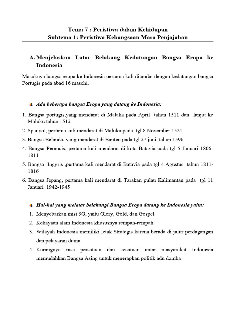 Materi Ips Tema 7 Subtema 1,2023 | PDF