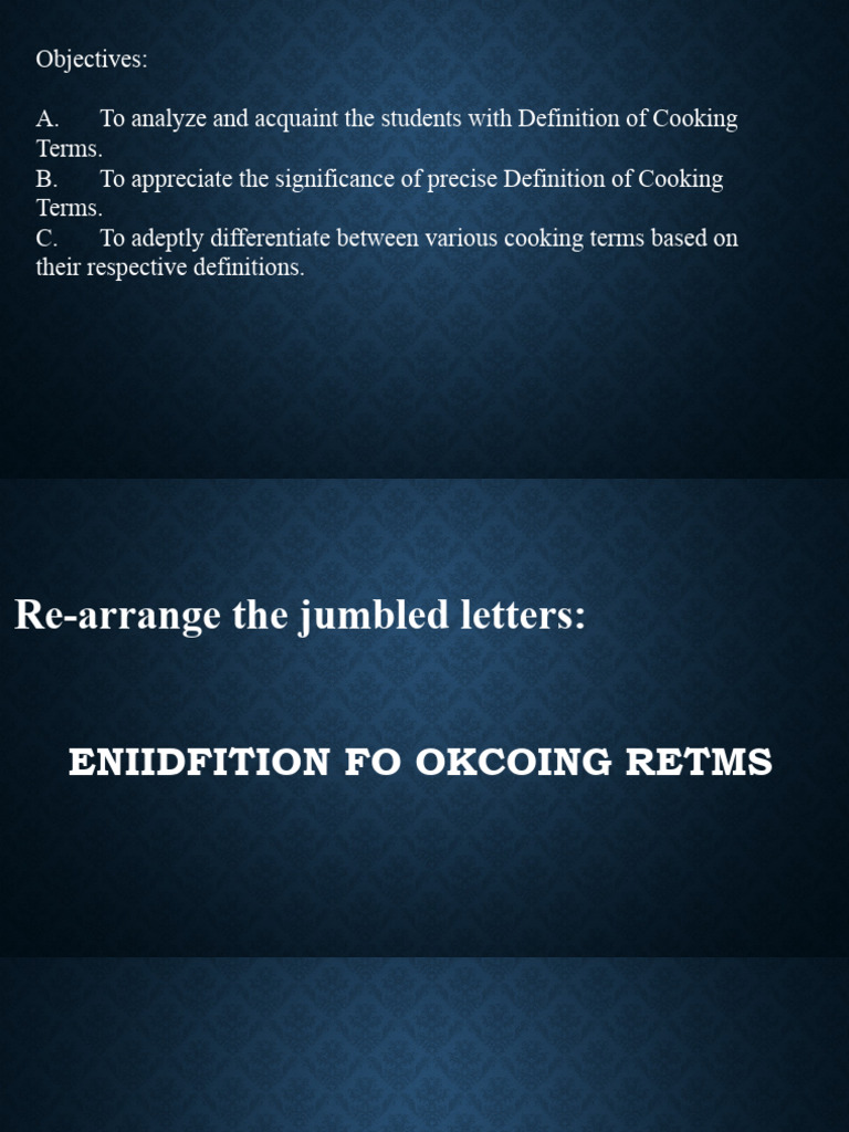 20 Basic Definition Cooking Terms | PDF | Cooking | Sautéing