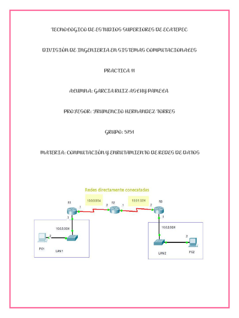 Práctica 11 - Frumencio | PDF | Enrutador (Computación) | Interfaz de línea de comando