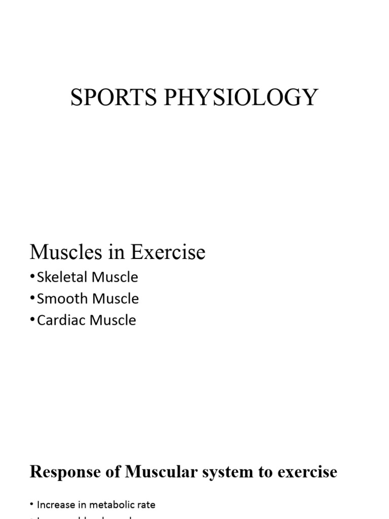 Sports Physiology | PDF | Muscle | Skeletal Muscle