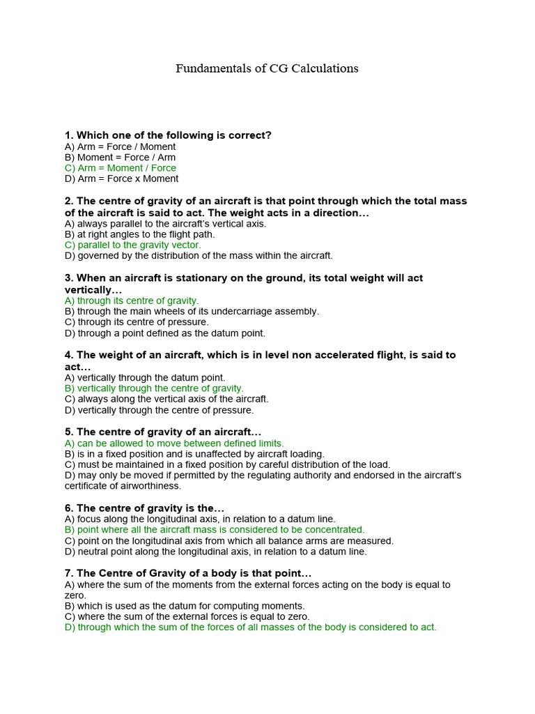 03Fundamentals_of_CG_Calculations | PDF | Center Of Mass | Mechanics