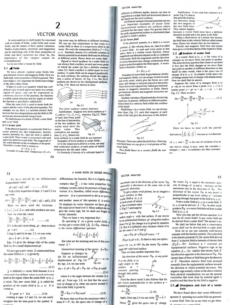 CRDG - Chapter 2 - Vector Analysis | PDF | Integral | Euclidean Vector