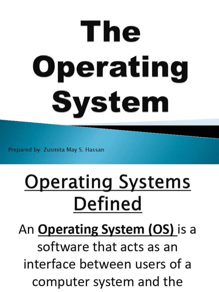 Lesson 2.1 The Operating System | PDF | Operating System | Window ... Lesson 2.1 The Operating System | PDF | Operating System | Window ...