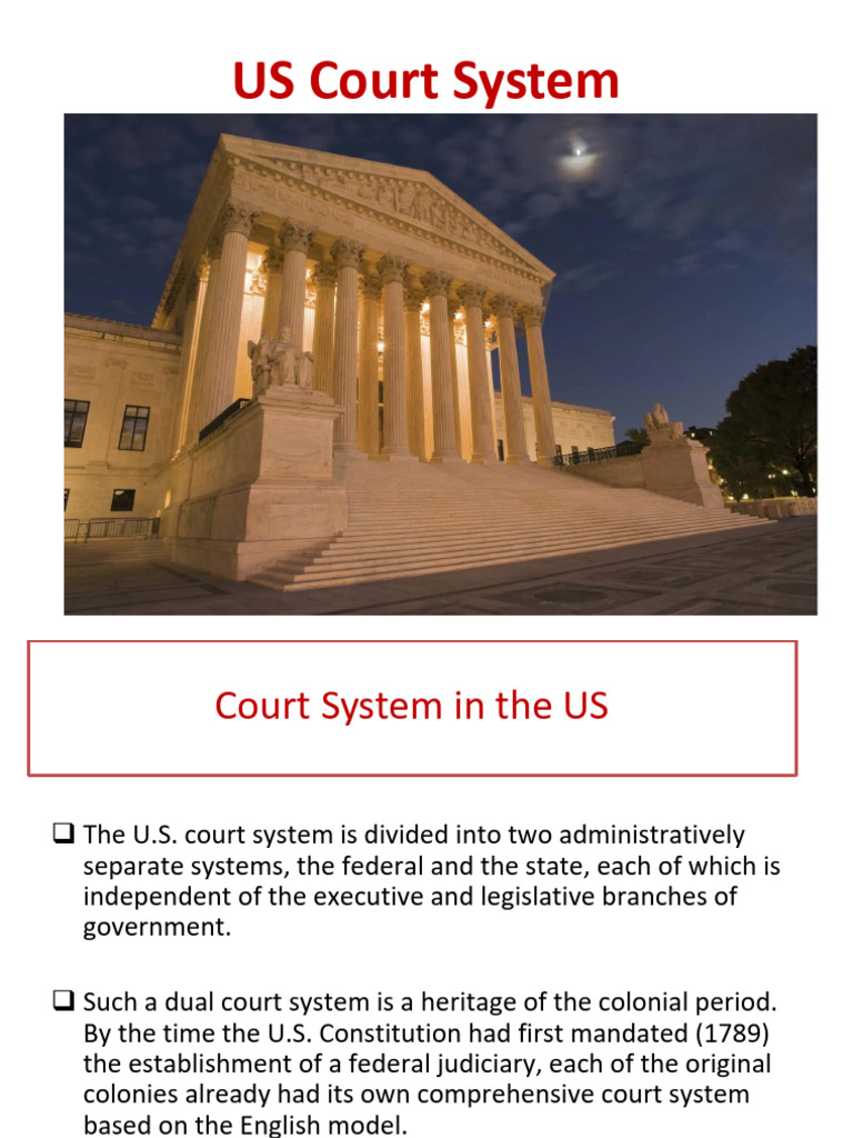 US Court System & Legal Institutions | PDF | Precedent | Federal ...