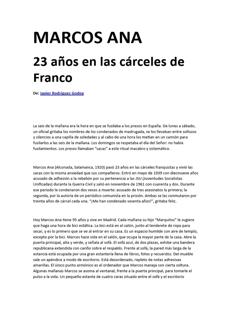 23 Años en Las Cárceles de Franco | PDF