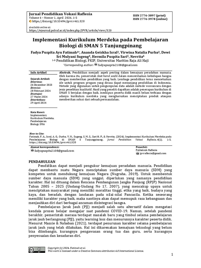 1-5 320 Fatimah DKK | PDF