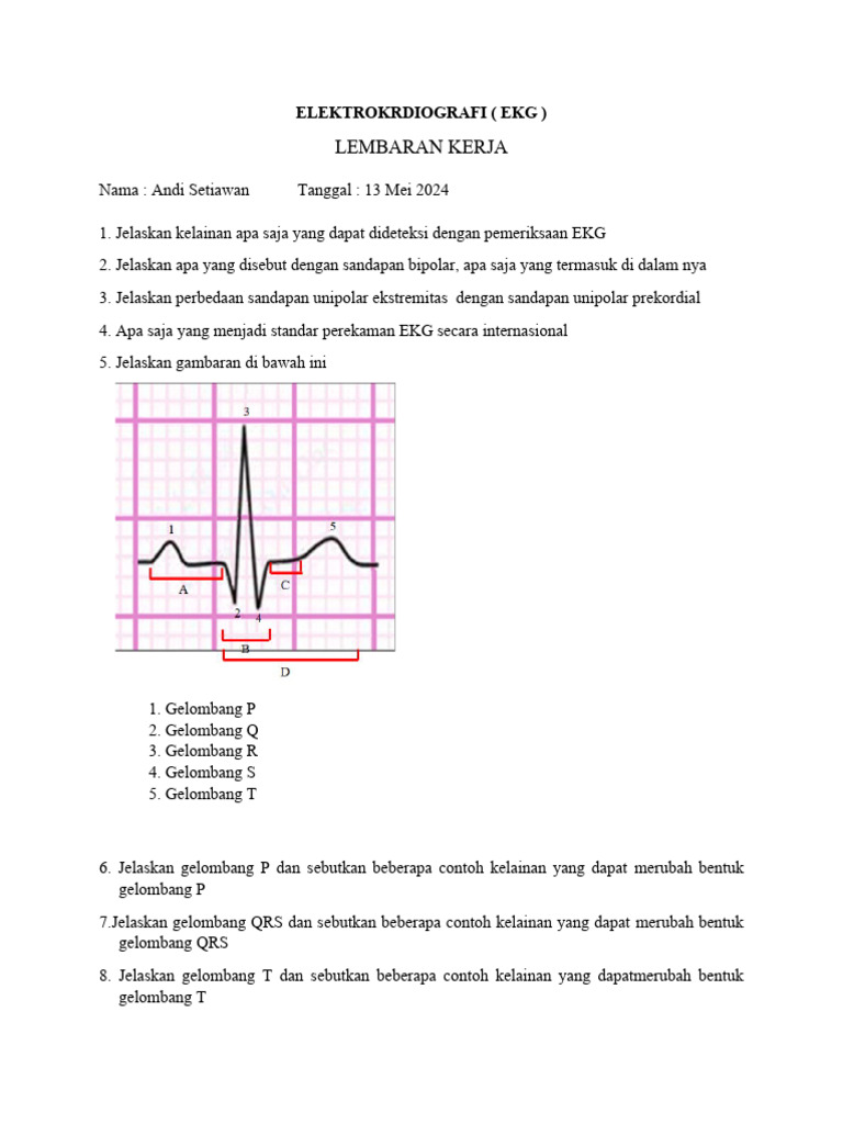 Panduan EKG: Deteksi Kelainan dan Standar | PDF