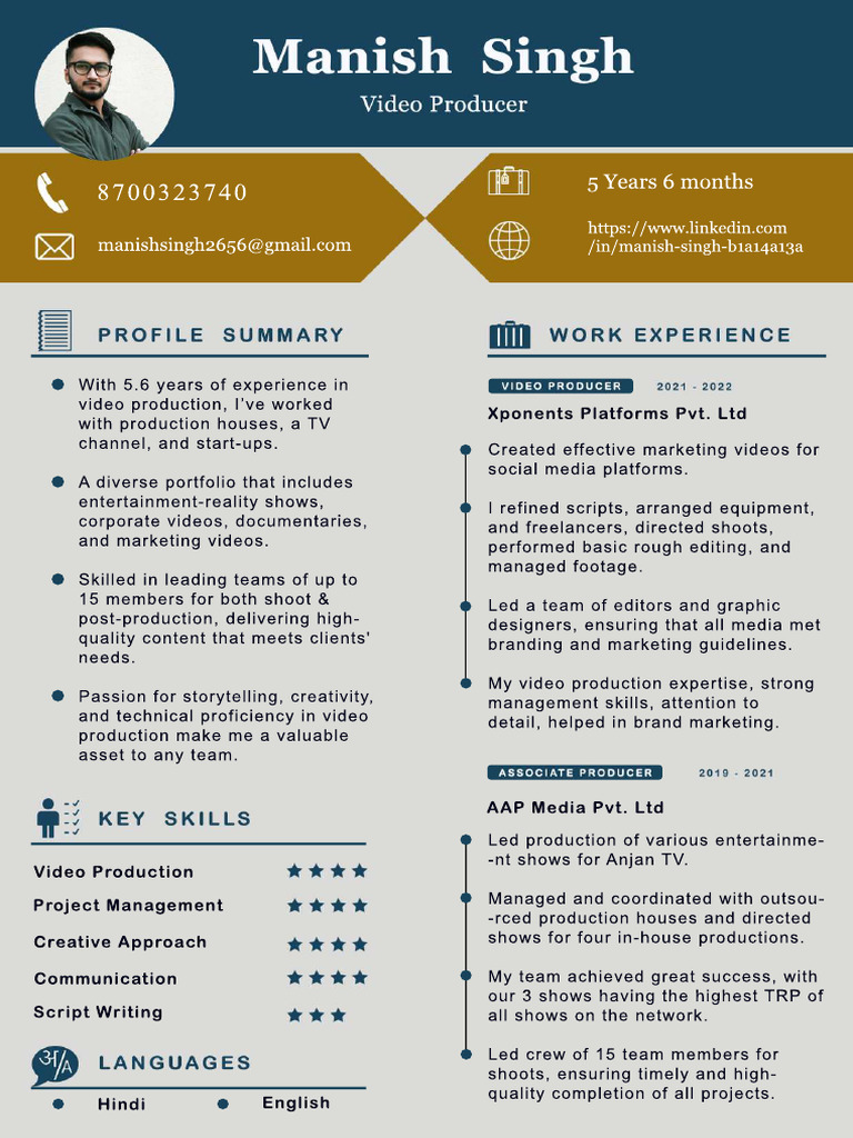 Resume Manish Singh | PDF