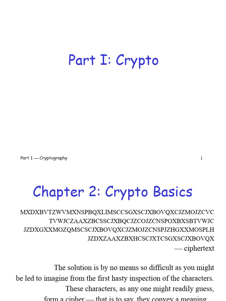 1 Crypto | PDF | Cryptography | Cryptanalysis