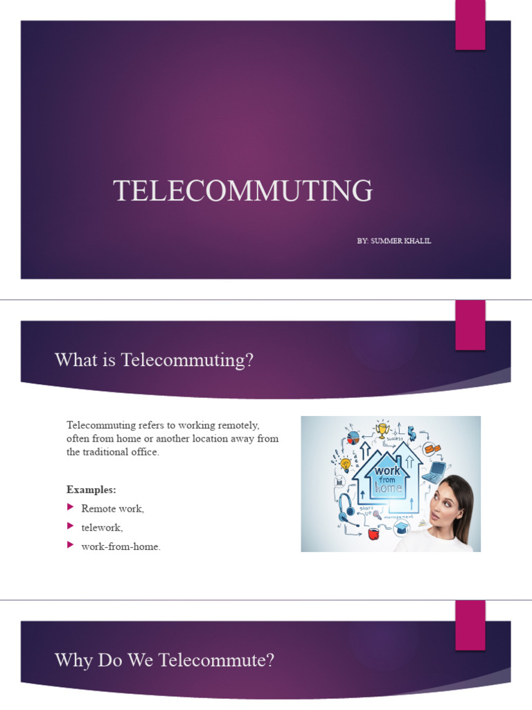 Tele Commuting Pdf Economies Business