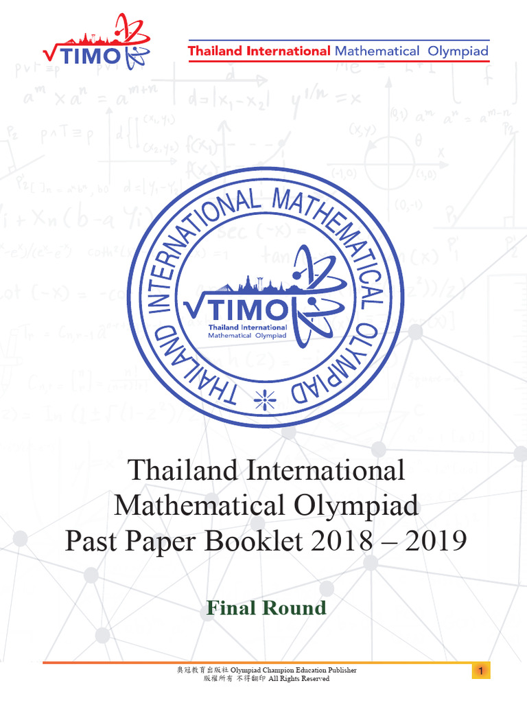 Timo Booklet 2018 - 2019 Final for Primary 4 | PDF | Area | Mathematics