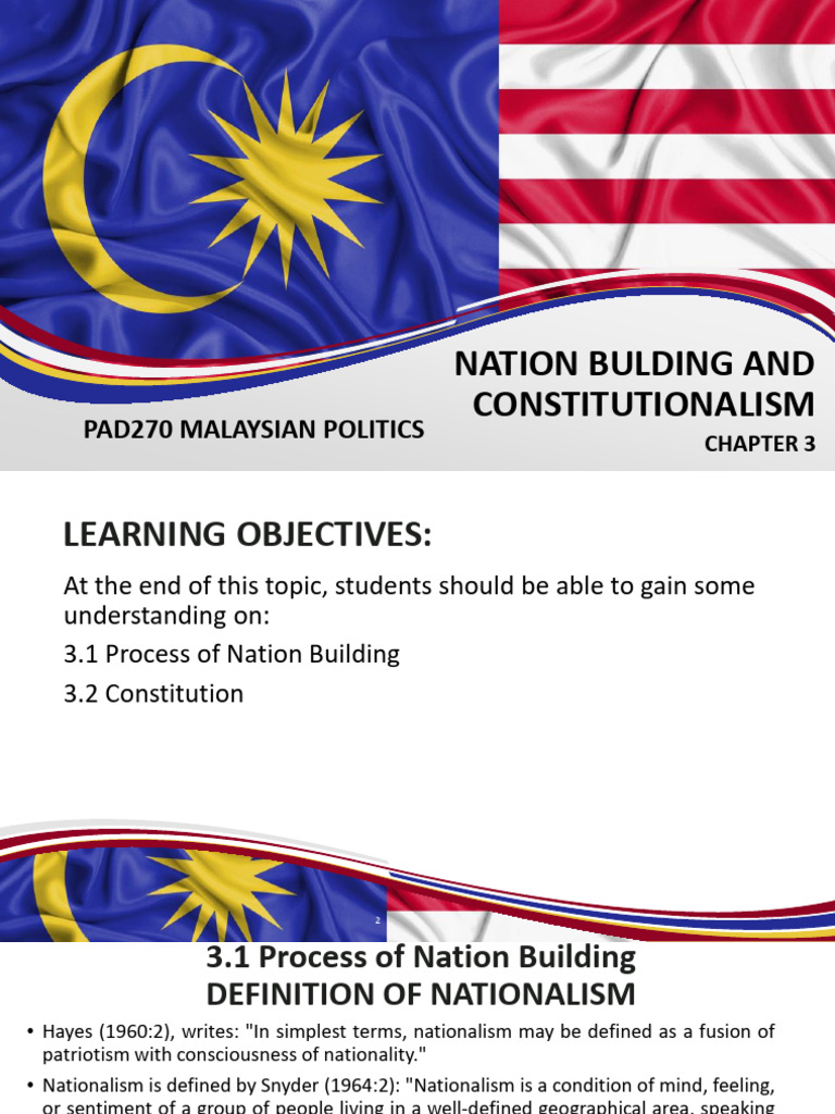CHAP3 PAD270 Nation Building and Constitutionalism | PDF | Malaysia ...