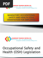 OSH Legislation | PDF | Occupational Safety And Health | Employment