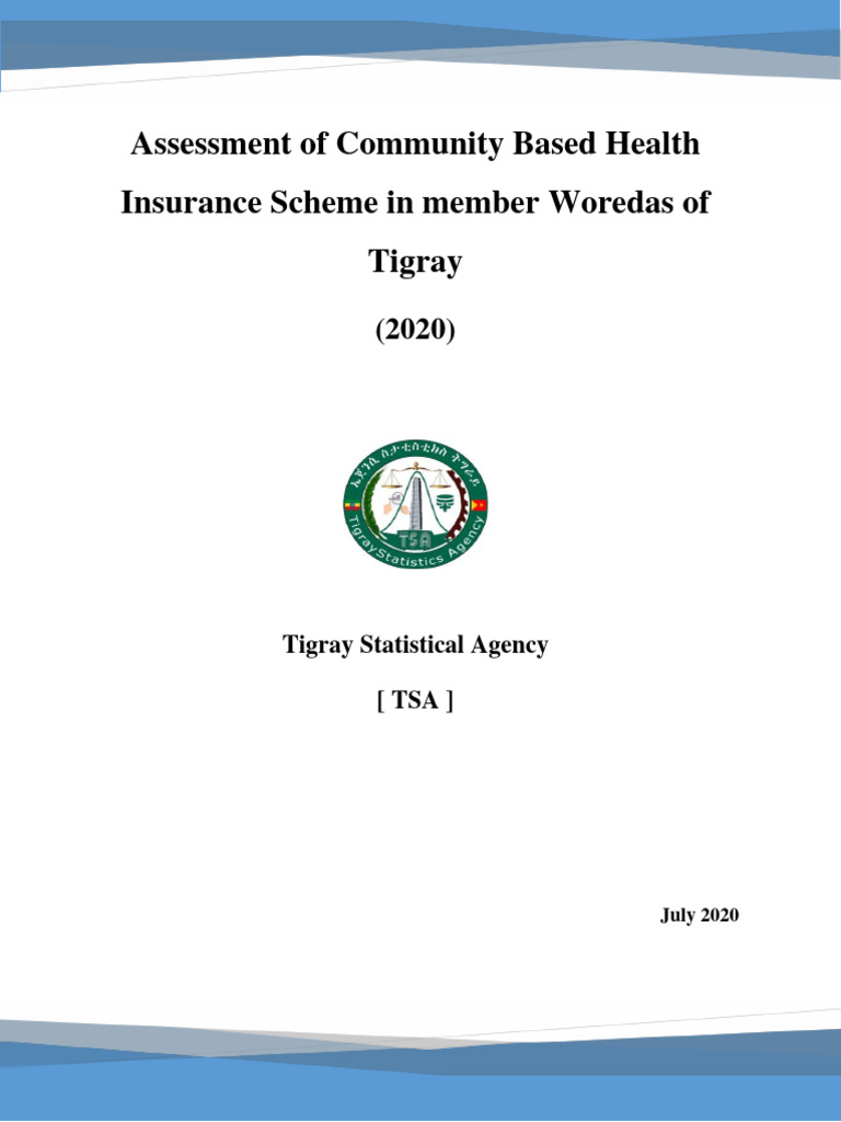 Tigray Community Health Insurance Survey Report-2020 | PDF | Sampling ...