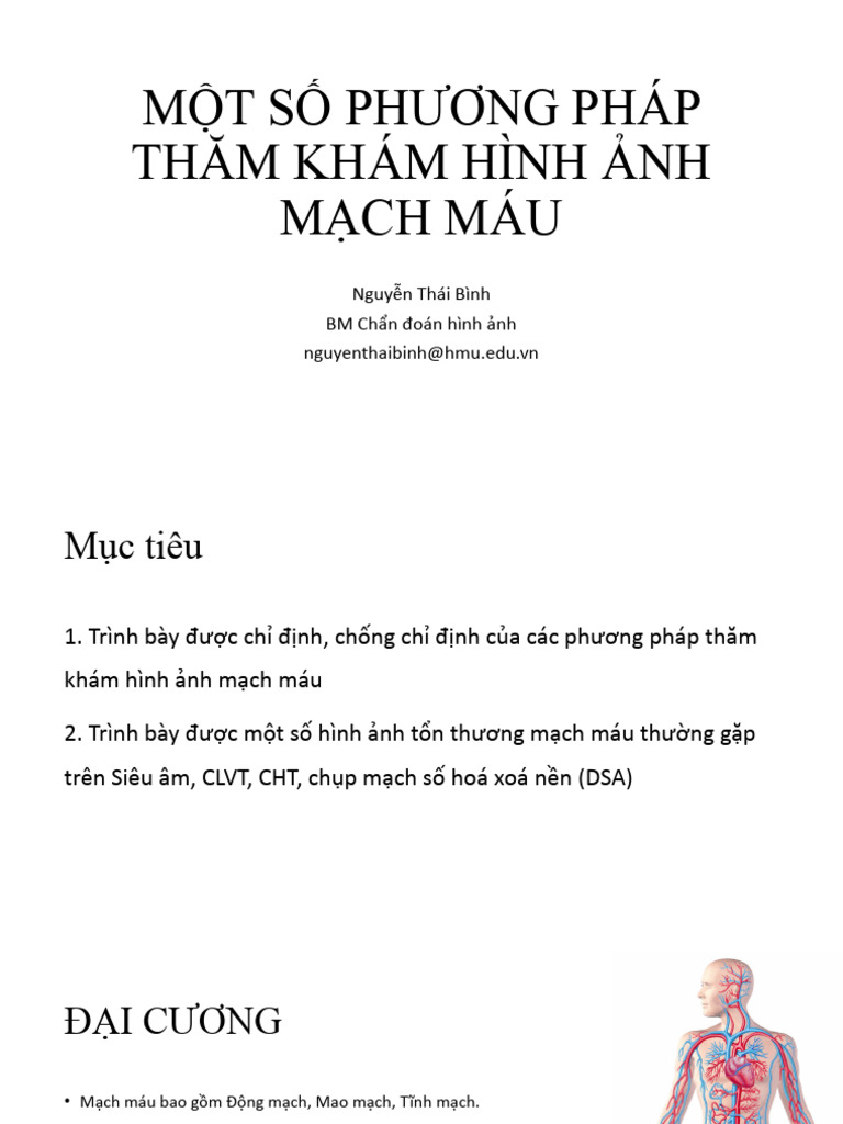 LEC22 Một số phương pháp thăm khám hình ảnh mạch máu | PDF