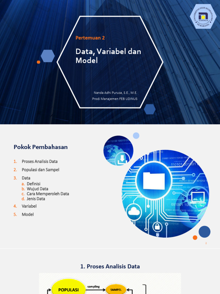 Pertemuan 2 - Data, Variabel Dan Model | PDF