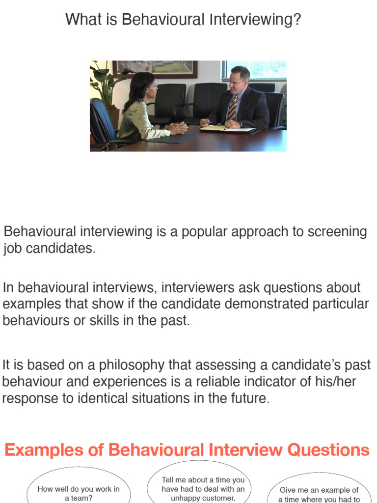 Behavioural Interviewing Intro | PDF | Job Interview | Social Psychology
