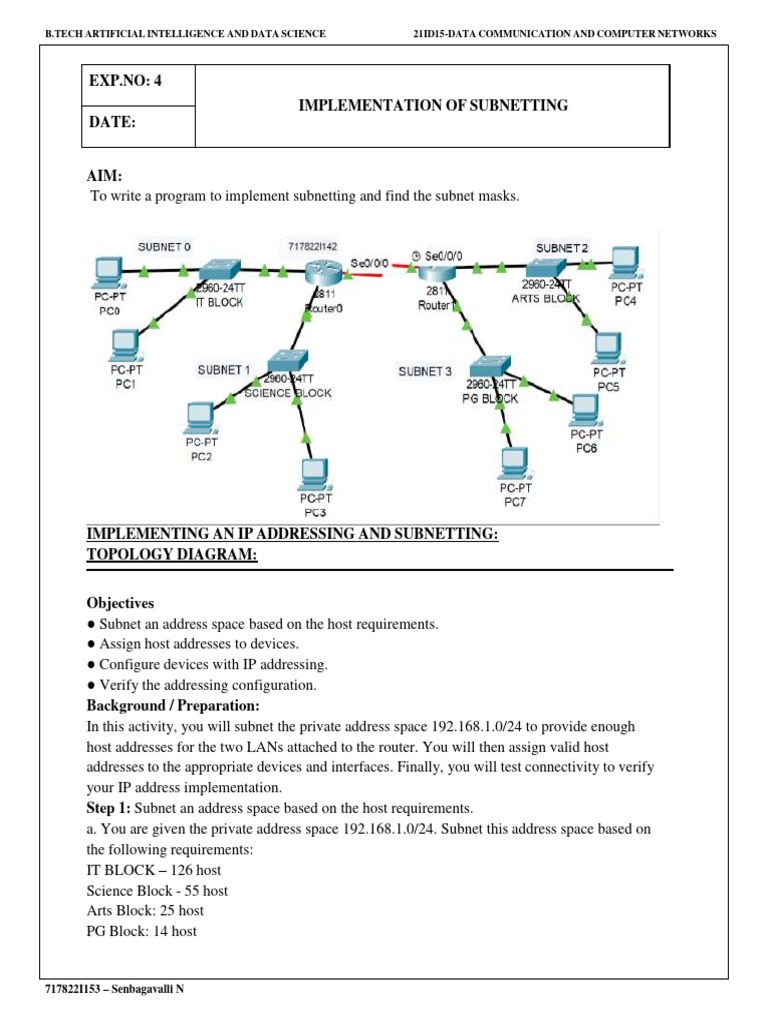 DCCN EXP 4 Senba | PDF | Ip Address | Router (Computing)