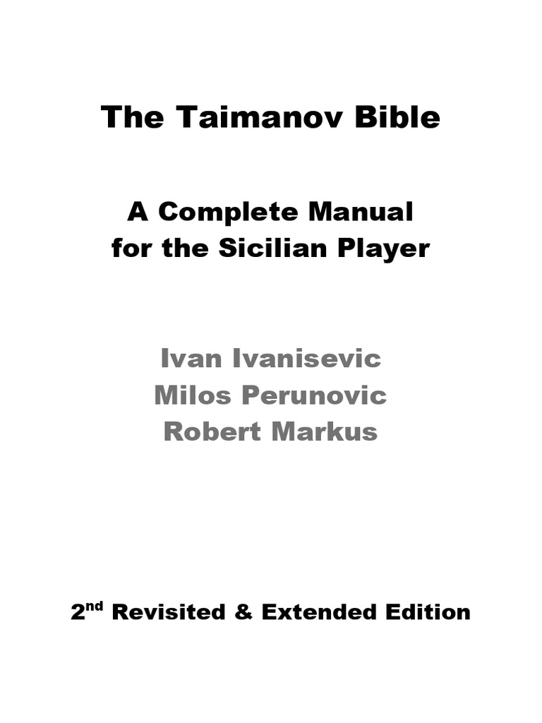 Taimanov Bible Revised | PDF | Chess Openings | Chess Theory