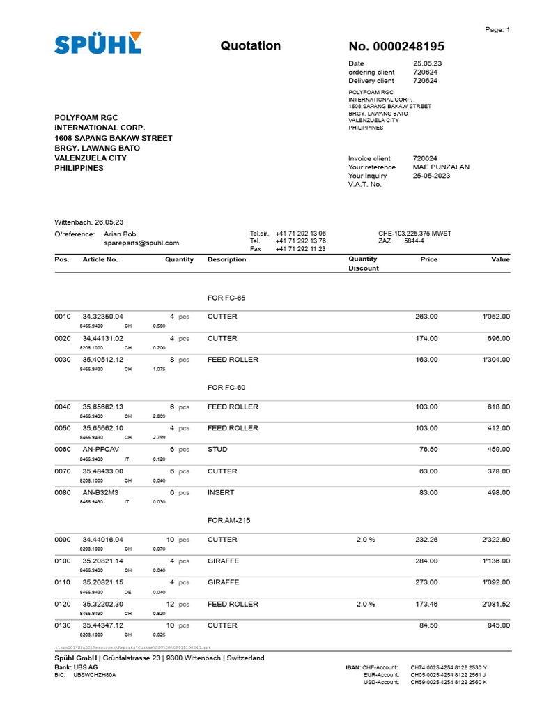 Polyfoam RGC | PDF | Banking | Payments