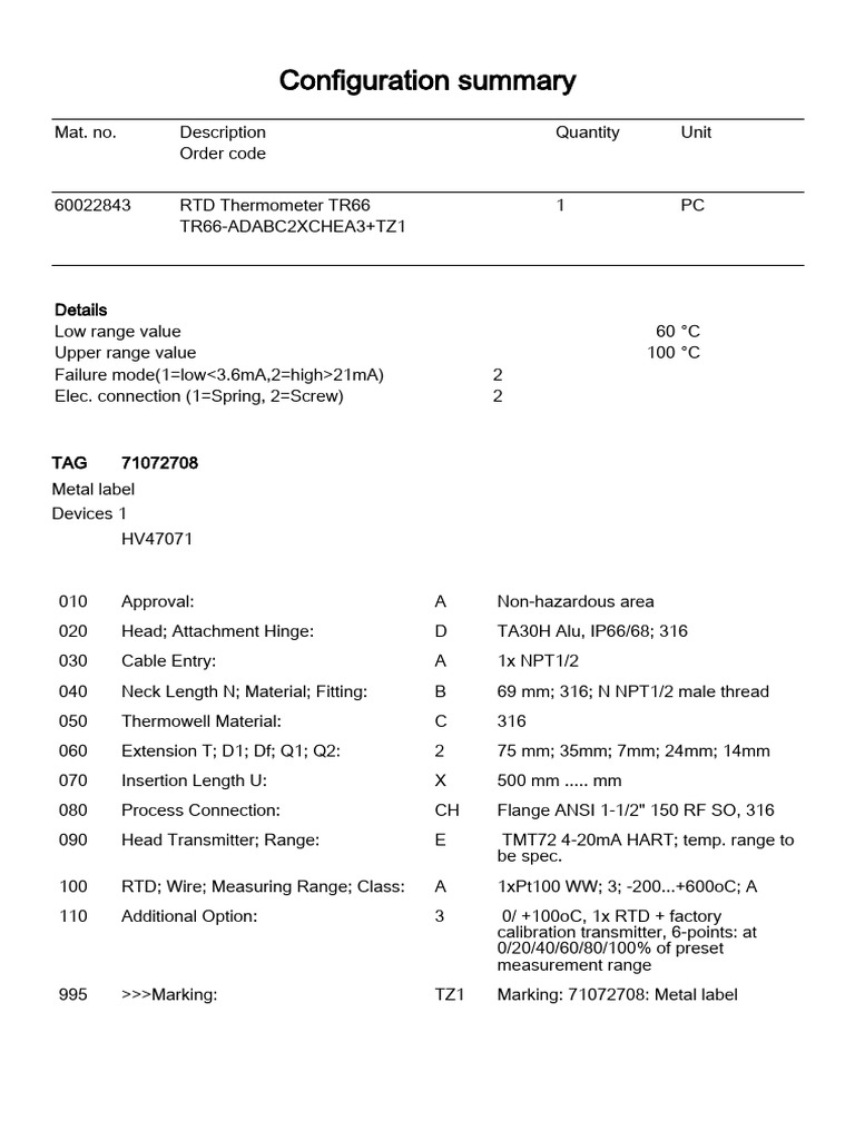 Tr66 Temperature Pdf