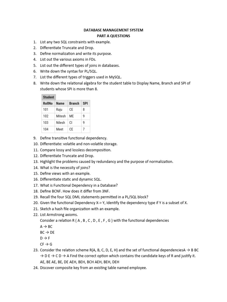 Database Management System Qb Pdf Table Database Sql 