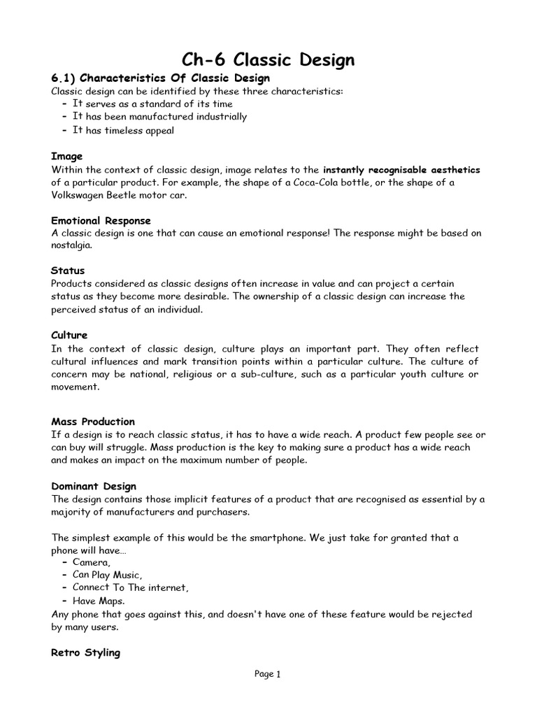 Ch-6 Classic Design | Download Free PDF | Design