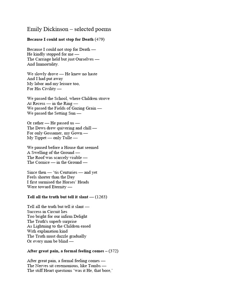 08 Emily Dickinson - Selected Poems | PDF