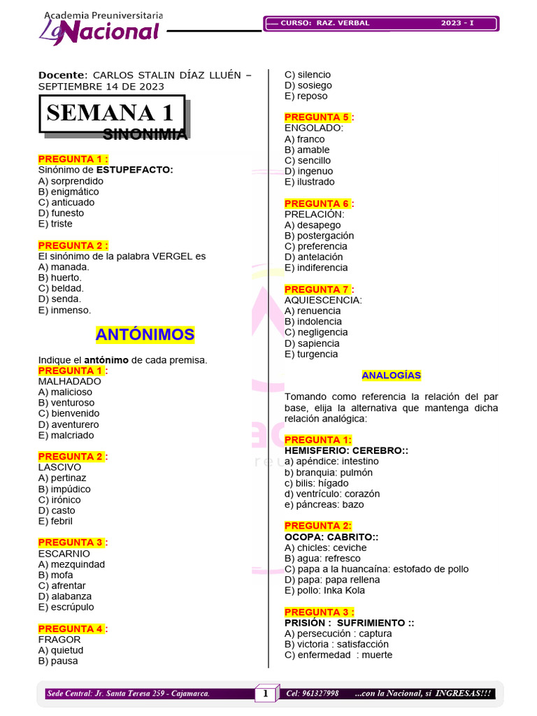 Ocho Semanas RV La Nacional | PDF | Galaxia | Universo
