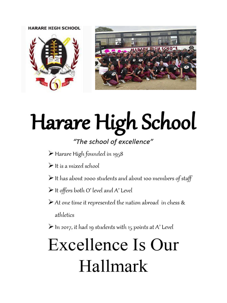 Harare High: Excellence in Education | PDF