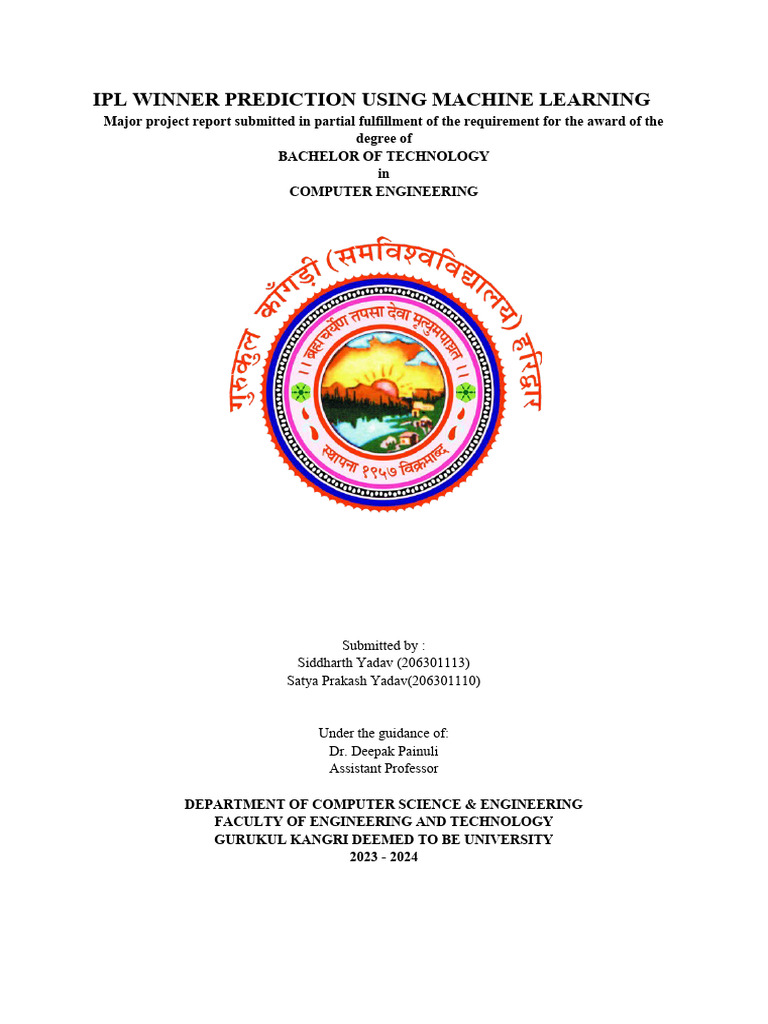 Ipl Winner Prediction Using Machine Learning | PDF | Linear Regression ...