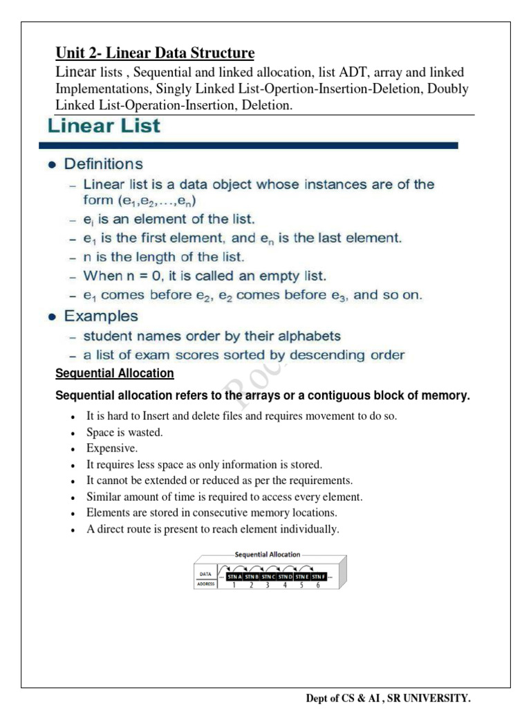 DSA Unit II | PDF | Computer Programming | Computing DSA Unit II | PDF | Computer Programming | Computing