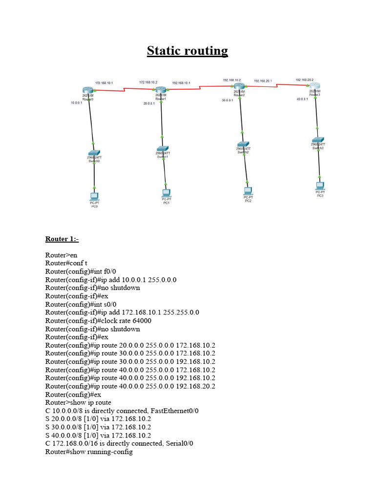 3 Static Routing | PDF | Router (Computing) | Data Transmission