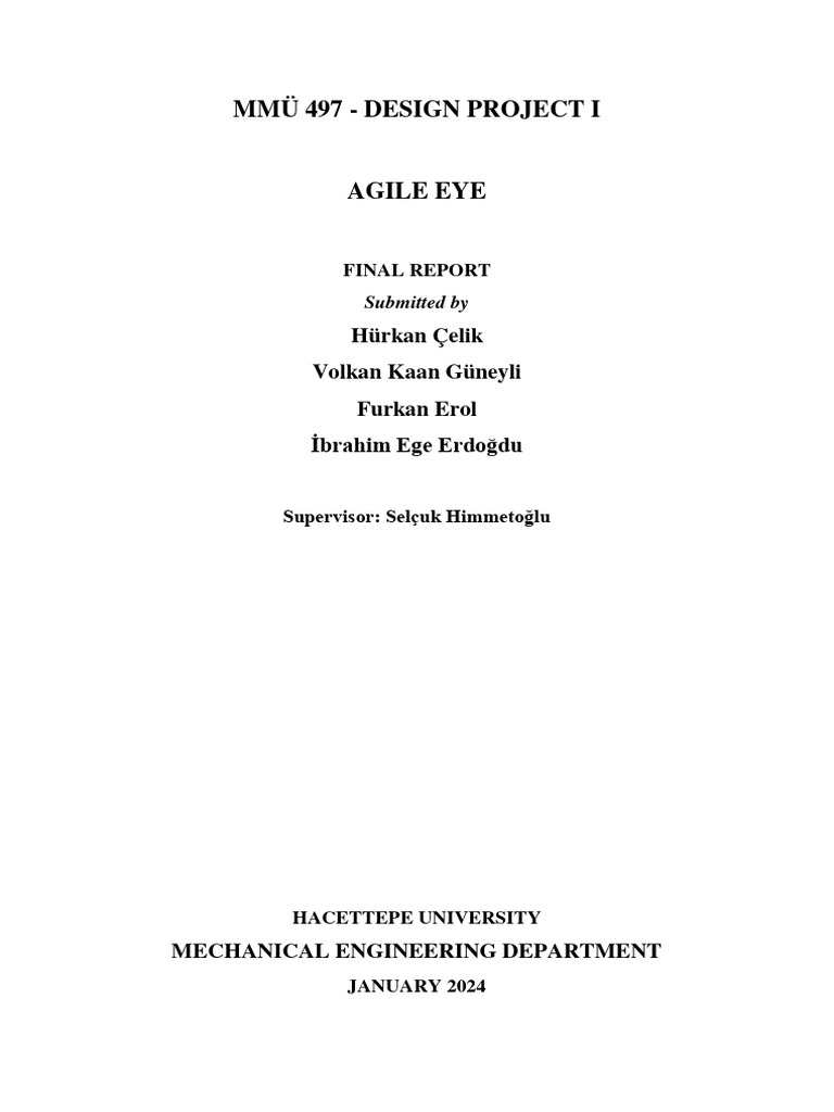 Agile Eye Defense Tracking System Report | PDF | Rotation | Motion ...