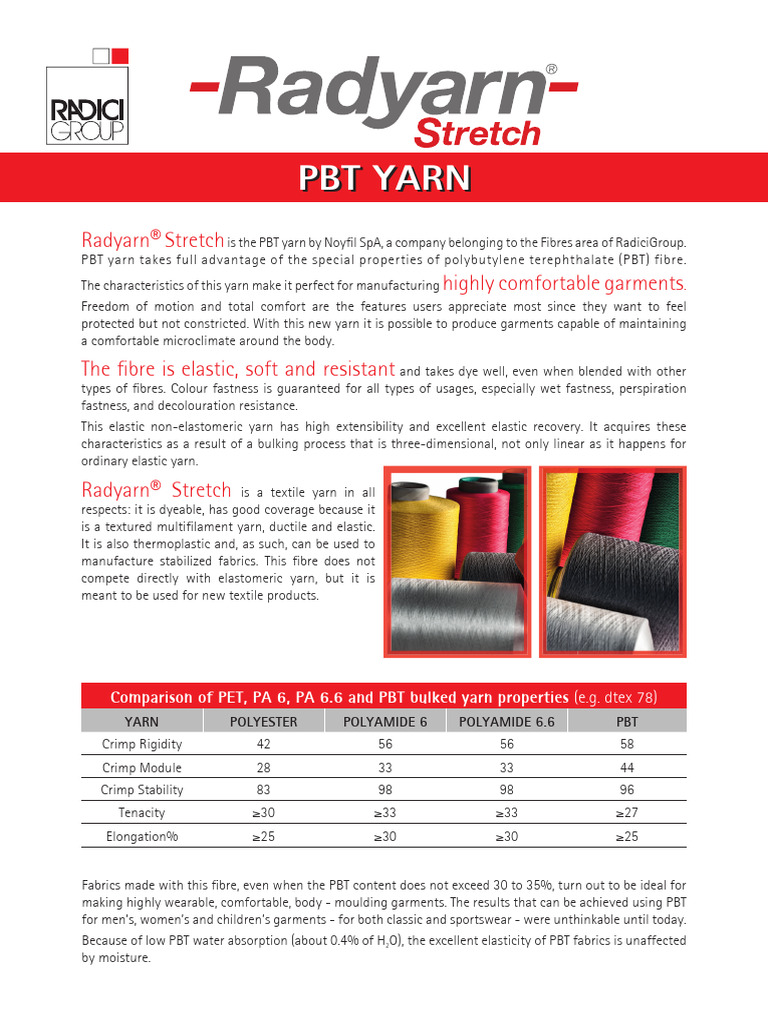 Brochure Radyarn Stretch-Yarn | PDF | Textiles | Yarn
