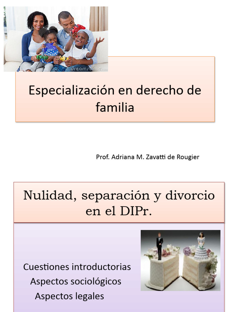 Nullidad, Separación y Divorcio en El DIPr | PDF | Divorcio | Caso de ley