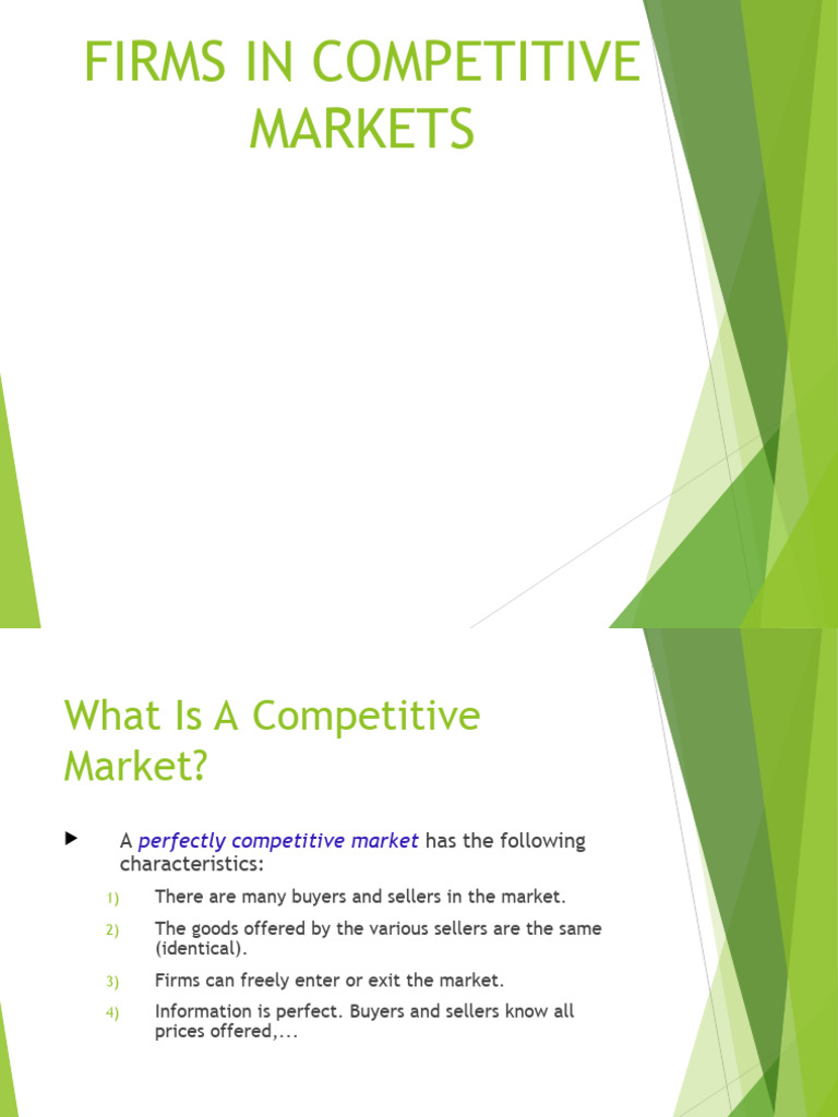 Topic 7 Firms - Competitive | PDF | Profit (Economics) | Demand