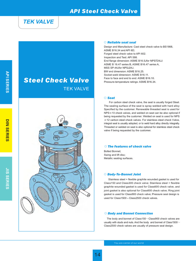 Api Check Valve Catalog | PDF | Valve | Plumbing