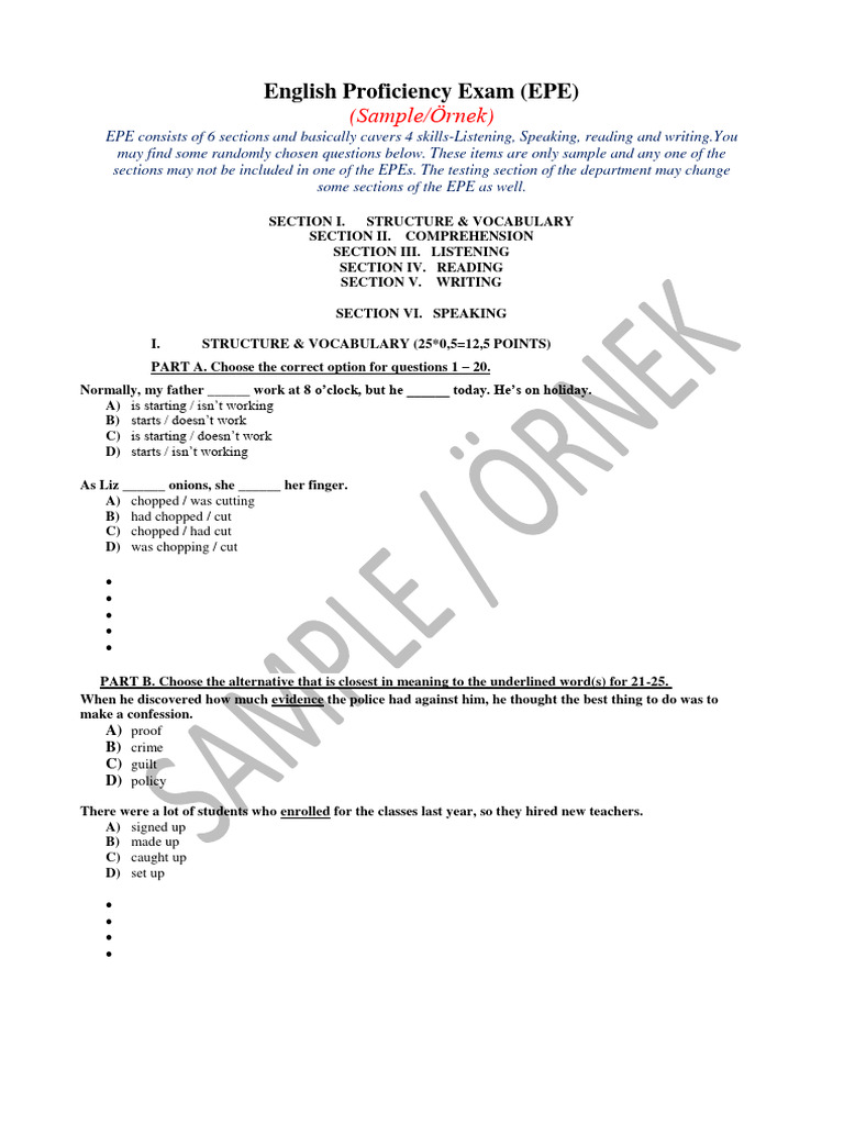 English Proficiency Exam Sample | Download Free PDF | Sea Ice | Antarctica