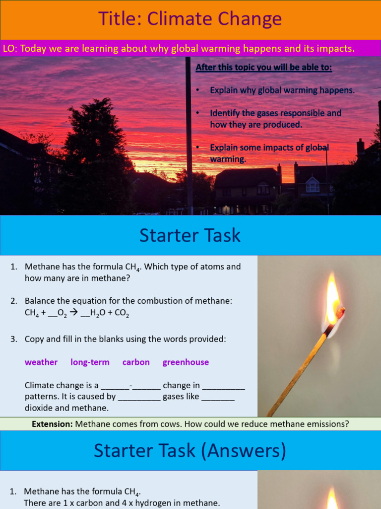 Climate Change C2 Year 8 Key Stage 3 Troilo | PDF | Greenhouse Effect ...